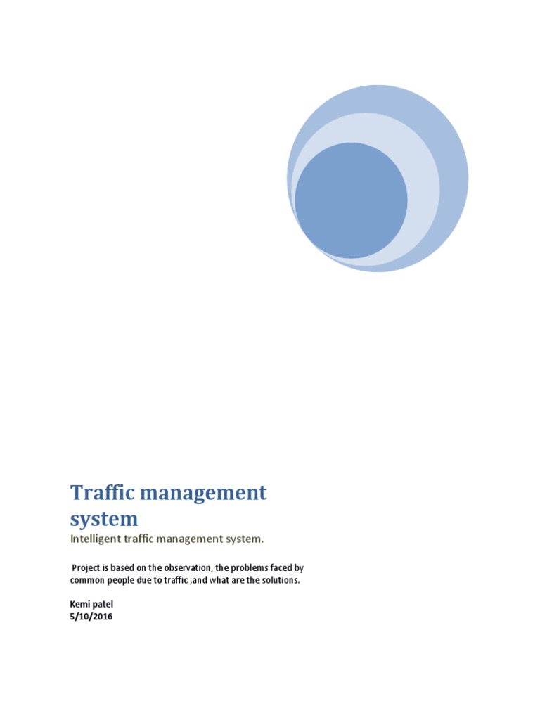 Intelligent Traffic Management System | PDF | Traffic | Empathy