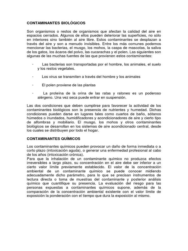 Contaminantes Biológicos en el Aire | PDF | Relaciones personales ...