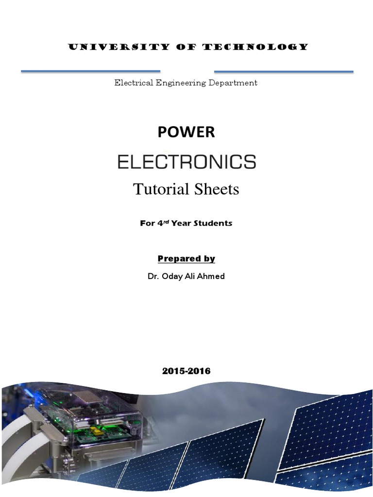 Tutorials Power Electronics | PDF | Rectifier | Power Electronics