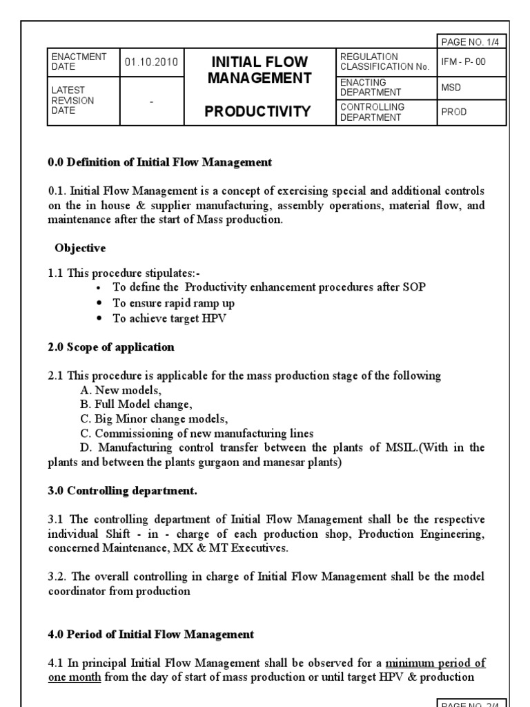 Initial Flow Management Procedures | PDF | Business