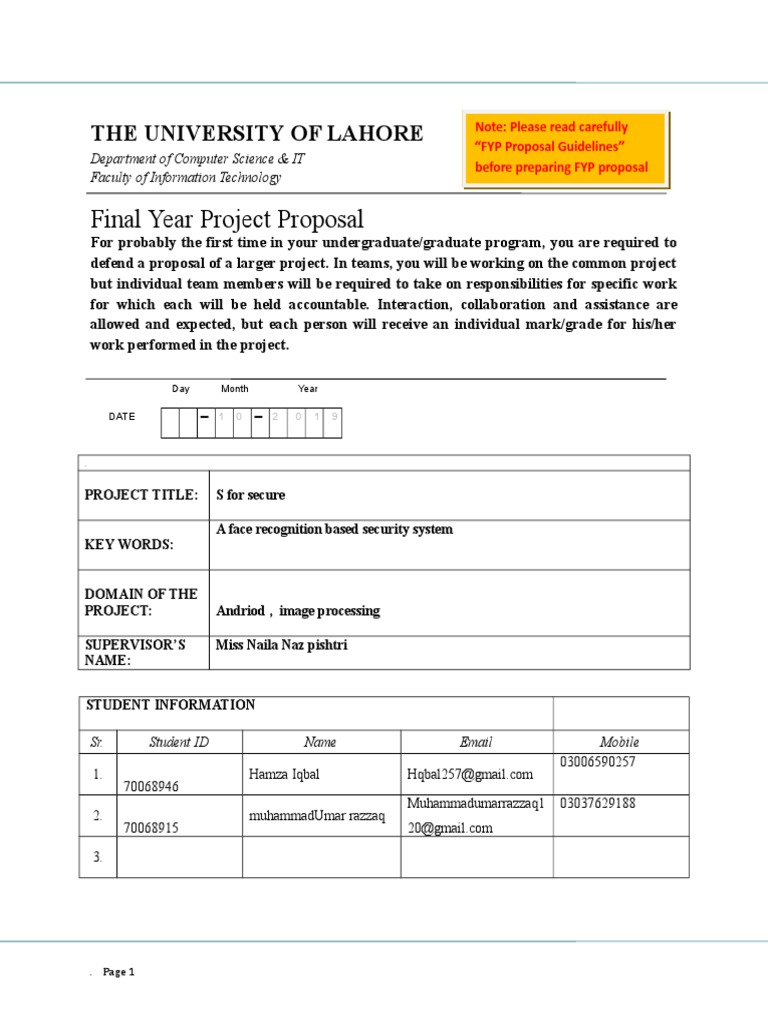 Form-1 Project Proposal Template | PDF | Android (Operating System ...