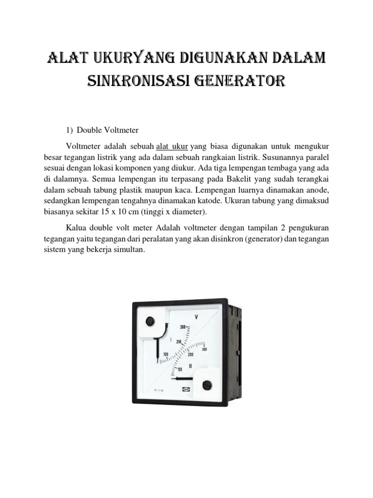 Alat Generator | PDF