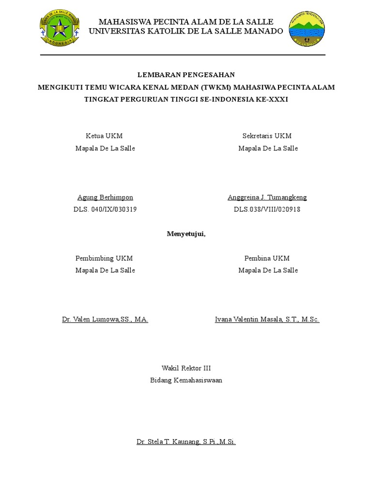 Proposal TWKM Mahasiswa Pecinta Alam | PDF