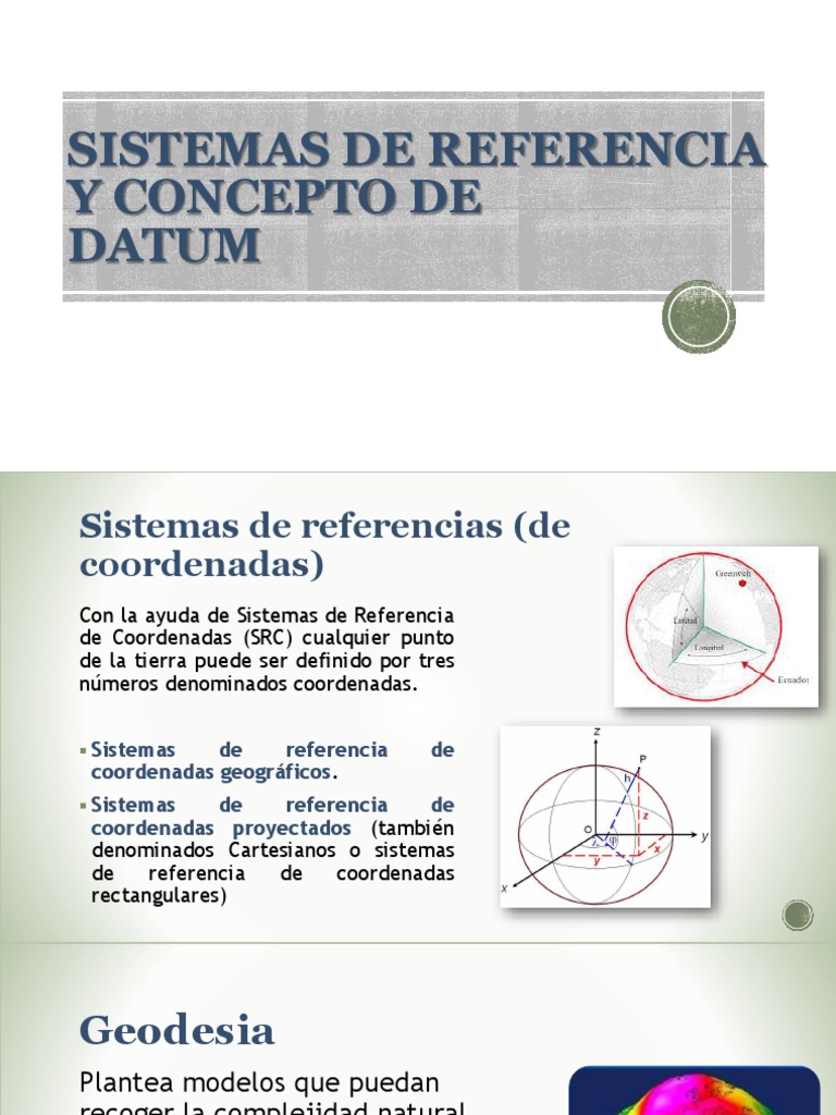 Datums | PDF | Geodesia | Sistema coordinado