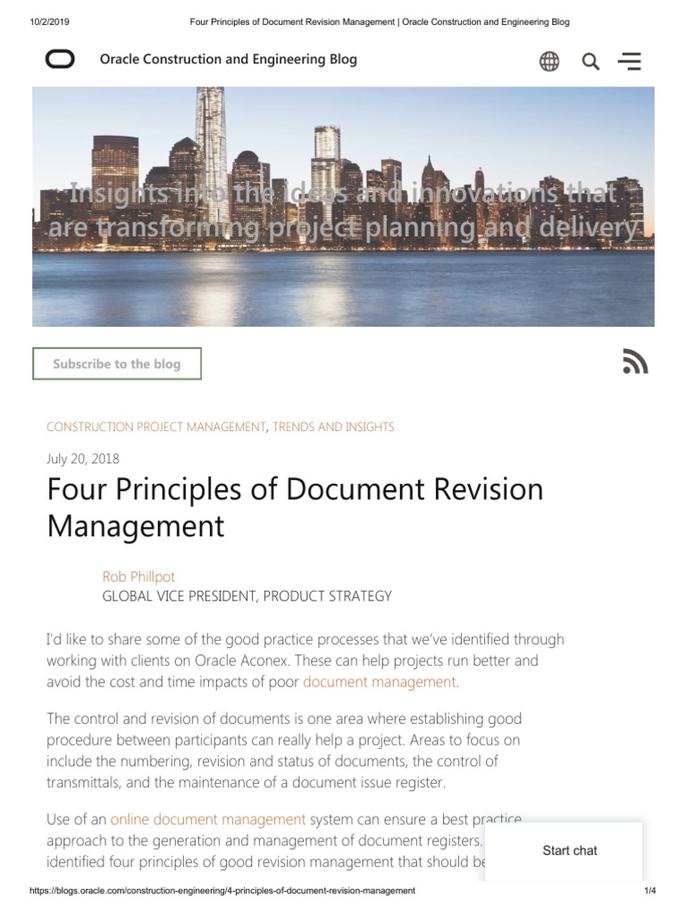 Four Principles of Effective Document Revision Management for ...