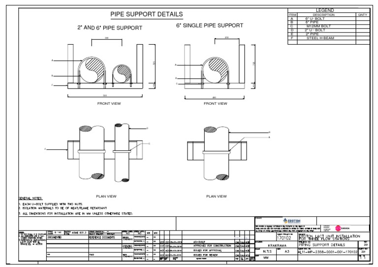 Kr11!1!1mh Pipe Support Detail | PDF