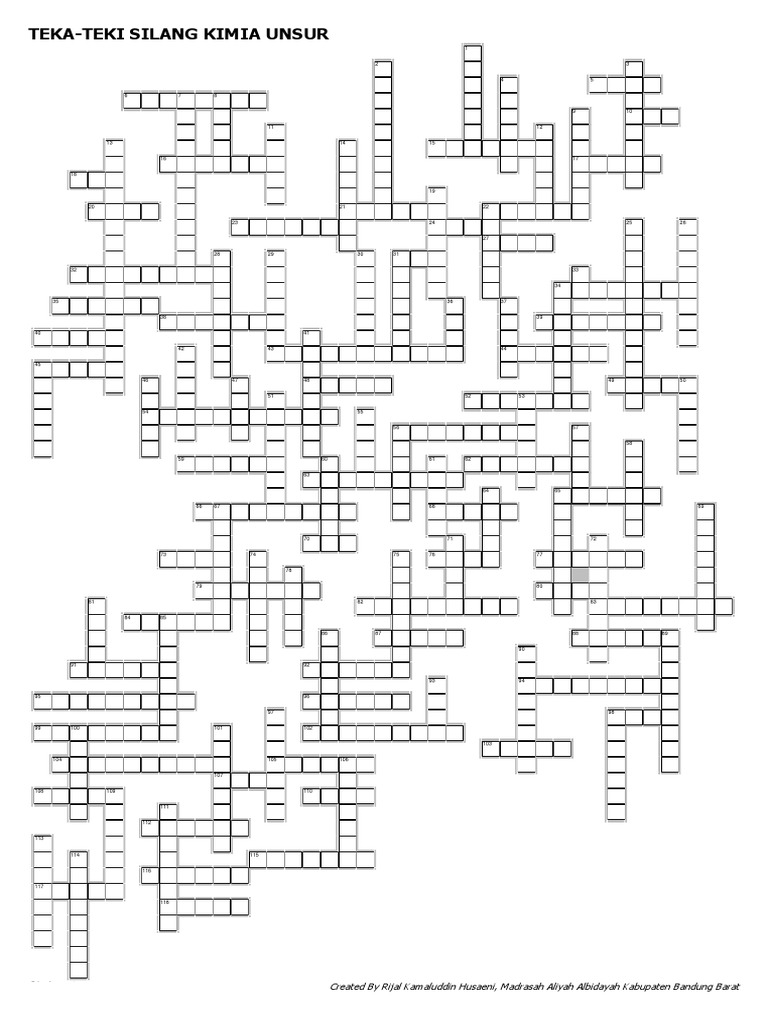 Tts Kimia Unsur - Blanko | PDF