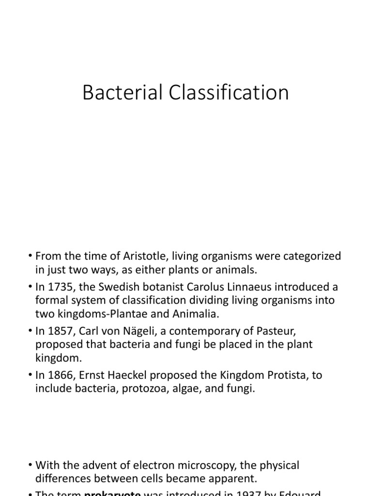 Bacterial Classification | PDF | Bacteria | Microorganism