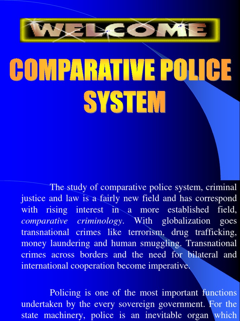 Comparative Police System1 | PDF | Police | Democracy