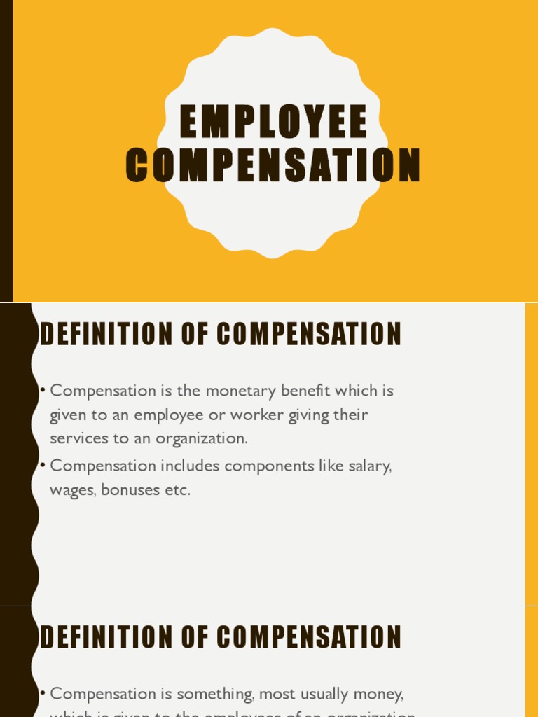 Employee Compensation Overview | PDF | Equal Pay For Equal Work ...