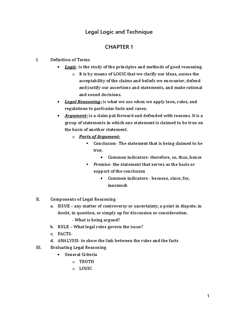 Legal Logic and Technique | PDF | Argument | Precedent