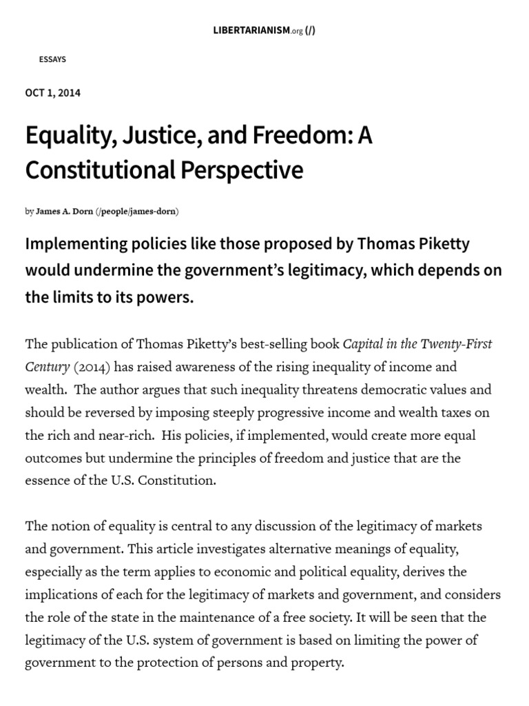 Equality Justice and Freedom Constitutional Perspective | PDF | Natural ...