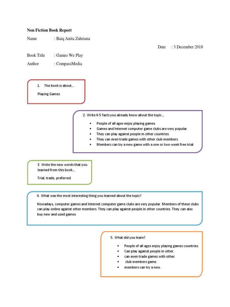 Non Fiction Book Report | PDF | Healthy Diet | Foods