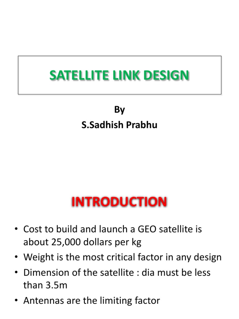 Satellite Link Design Fundamentals | PDF | Signal To Noise Ratio ...