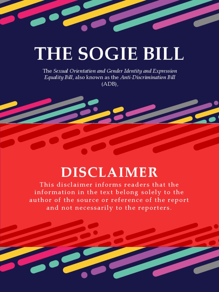 Sogie-Bill-Report-Group-2 2 | PDF | Sexual Orientation | Gender Identity