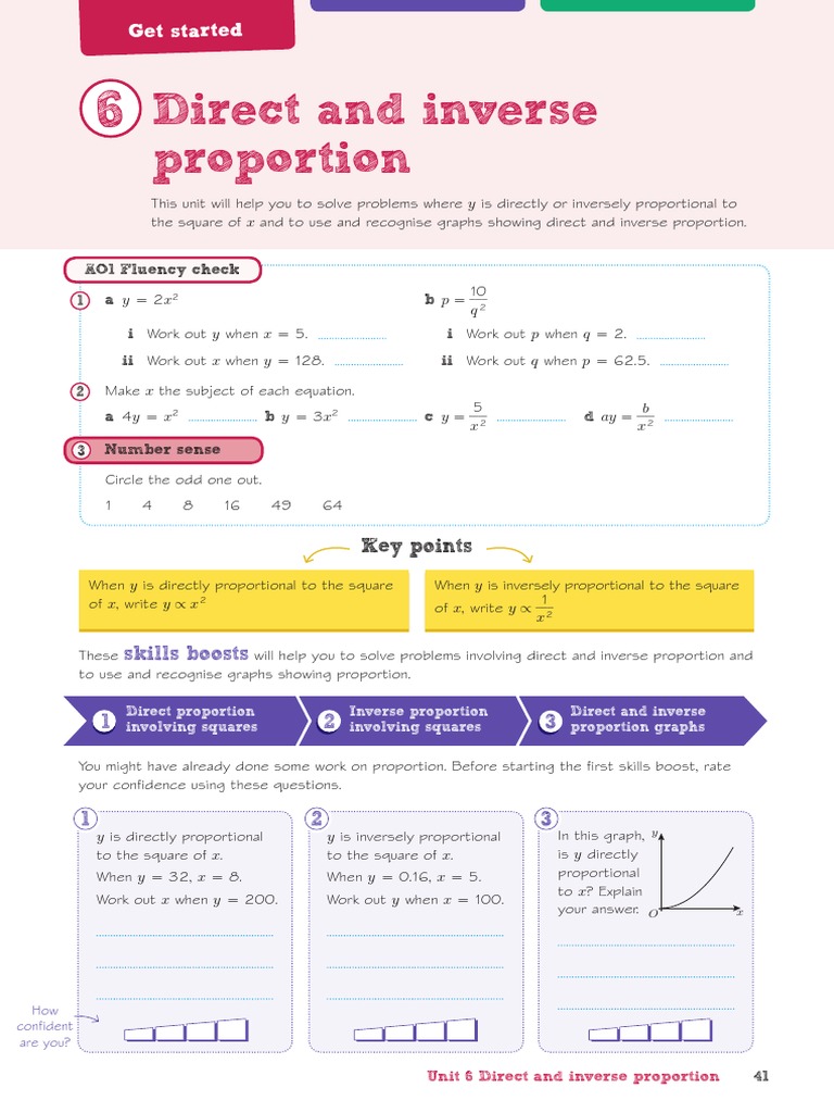 Unit 6 Direct and Inverse Proportion | PDF | Mathematical Objects ...