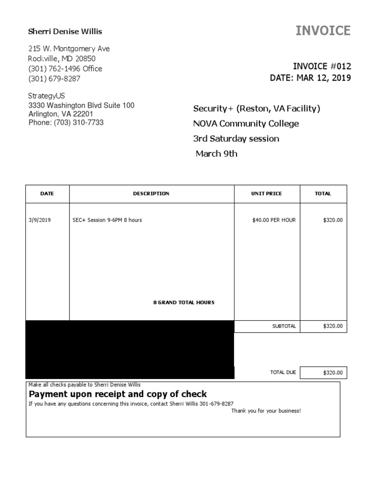 SDW Invoice Template 012 SUS | PDF