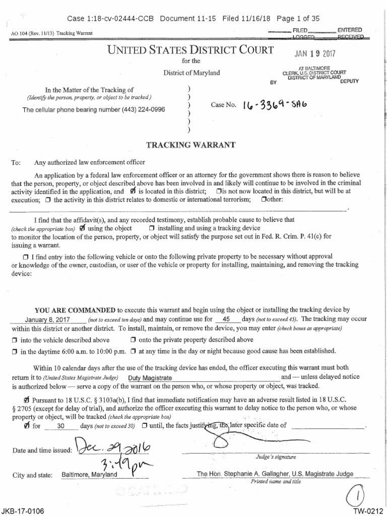 FBI Tracking Warrant For Baltimore Police Officer Catherine Filippou ...