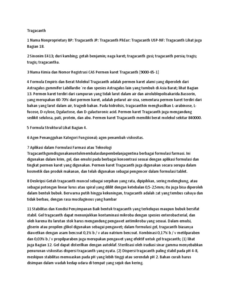 Tragakan | PDF | Sains & Matematika