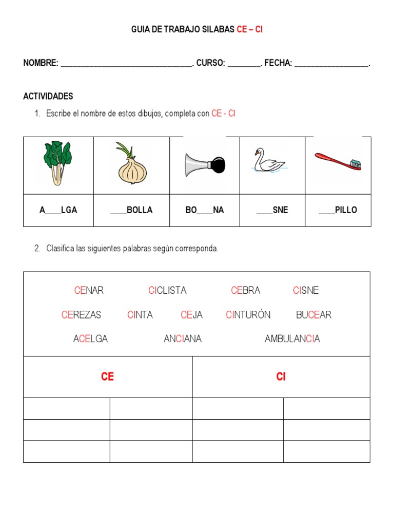 Guia de Trabajo Ce-Ci | PDF