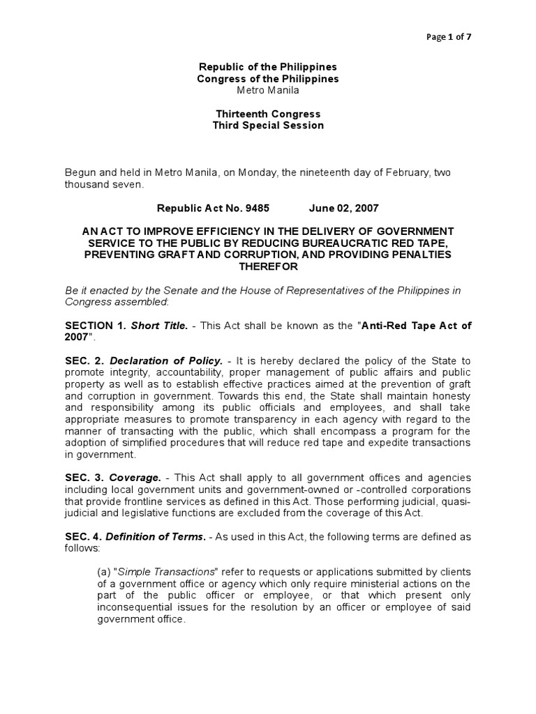 Anti Red Tape Law | PDF | U.S. Securities And Exchange Commission ...