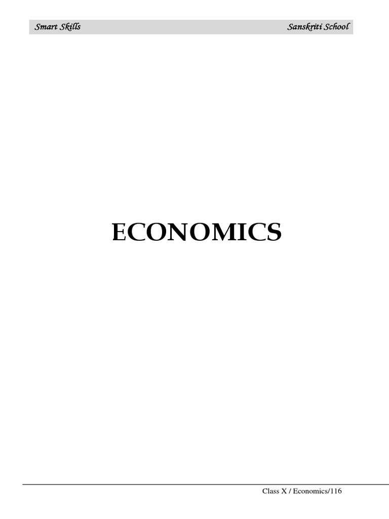Class X / Economics/116 | PDF | Globalization | Economic Development