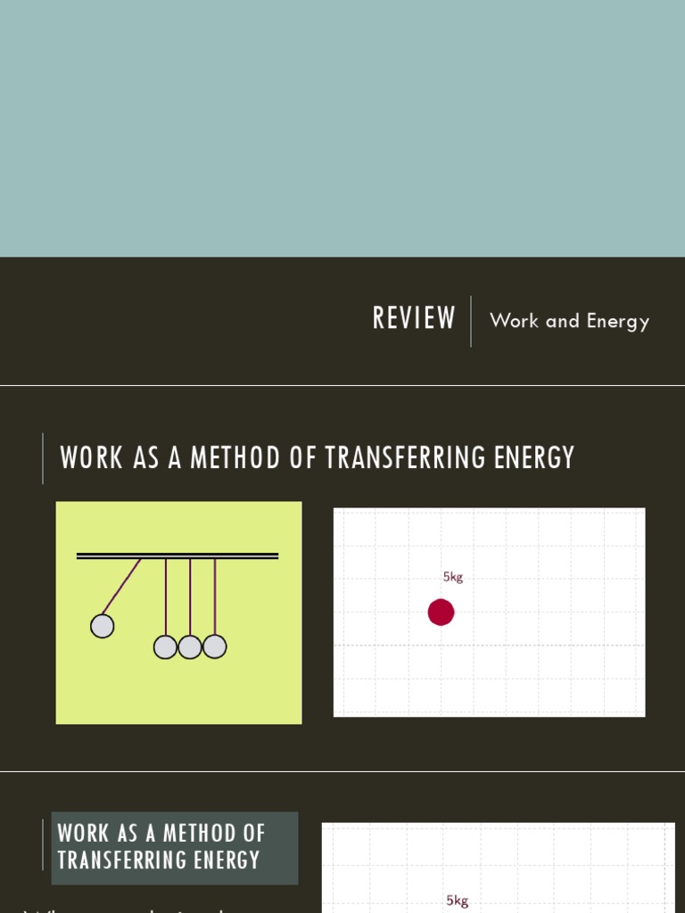 Review: Work and Energy | PDF