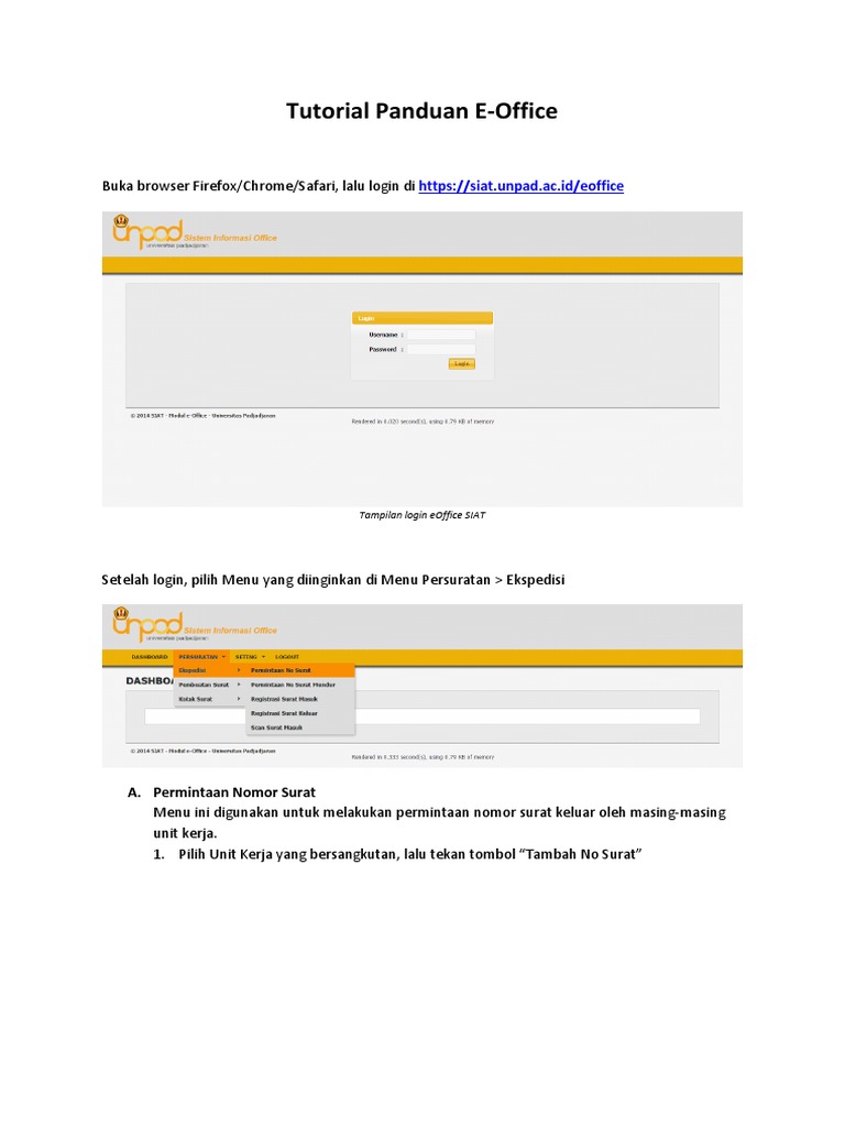Tutorial Panduan Eoffice | PDF