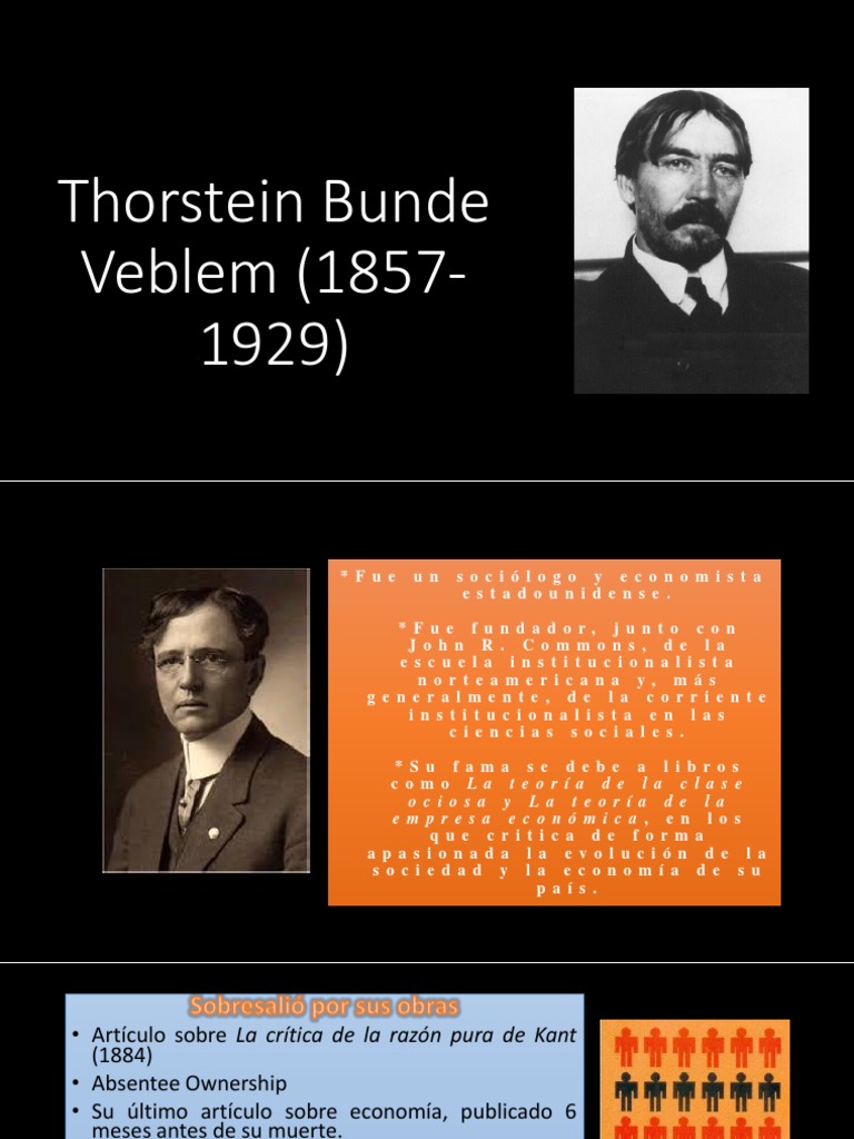 Thorstein Bunde Veblem (1857-1929) | PDF | Thorstein Veblen | Science