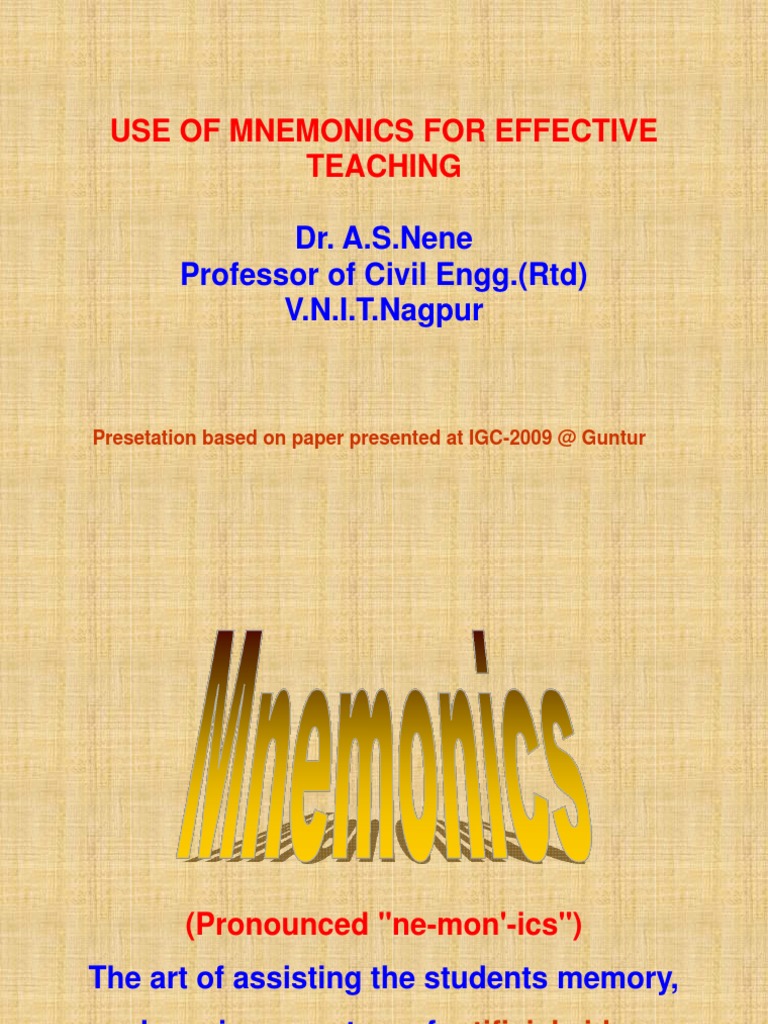 Mnemonics For Geotechnical Engineering | PDF | Learning | Cognition