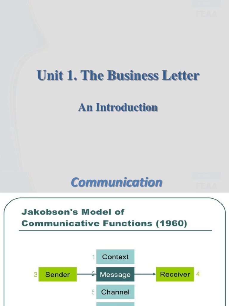 Unit 01 - The Business Letter | PDF | Attention | Cognition
