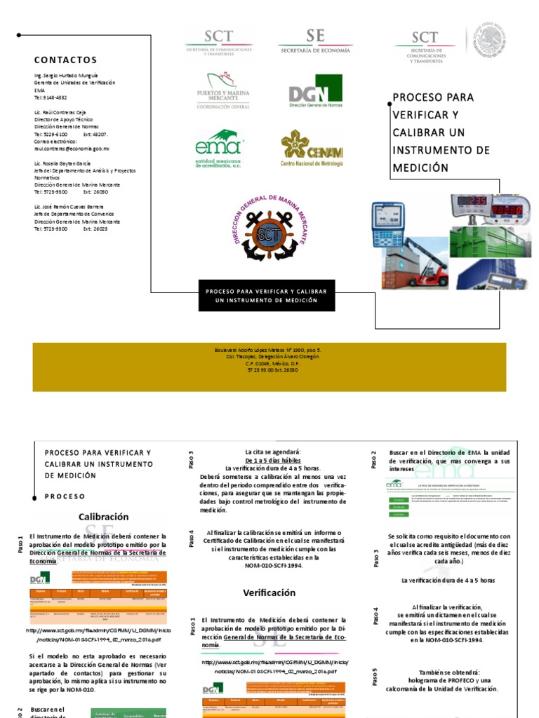 Triptico Calibraci N y Verificaci N | PDF | Calibración