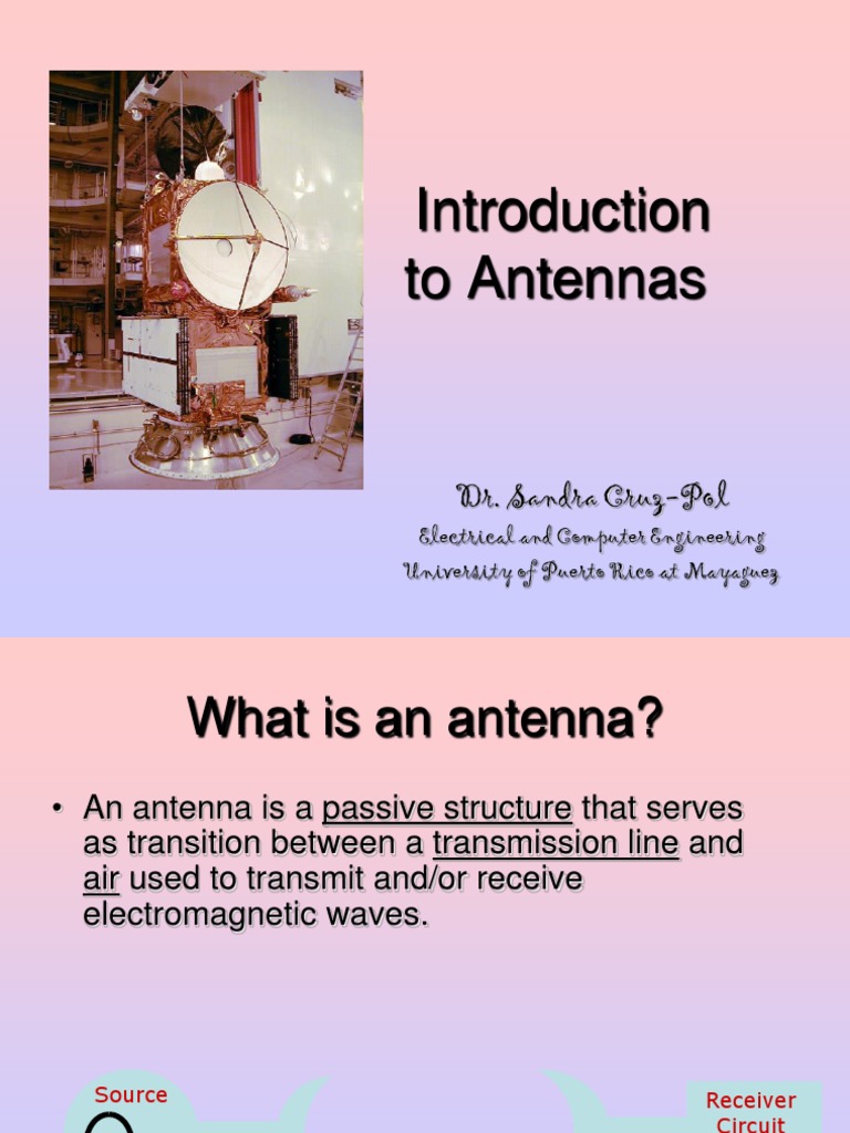 To Antennas: Dr. Sandra Cruz-Pol | PDF | Antenna (Radio ...