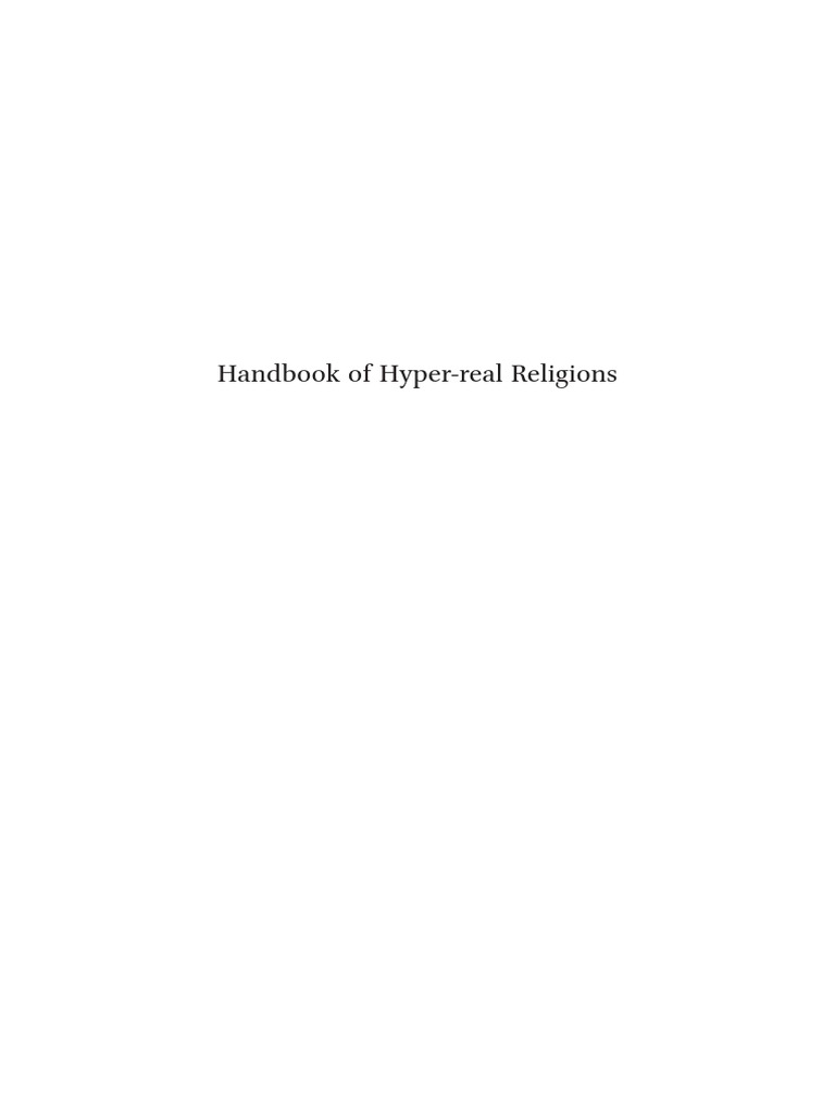 Handbook of Hyper Real Religion PDF | PDF | Religion And Belief