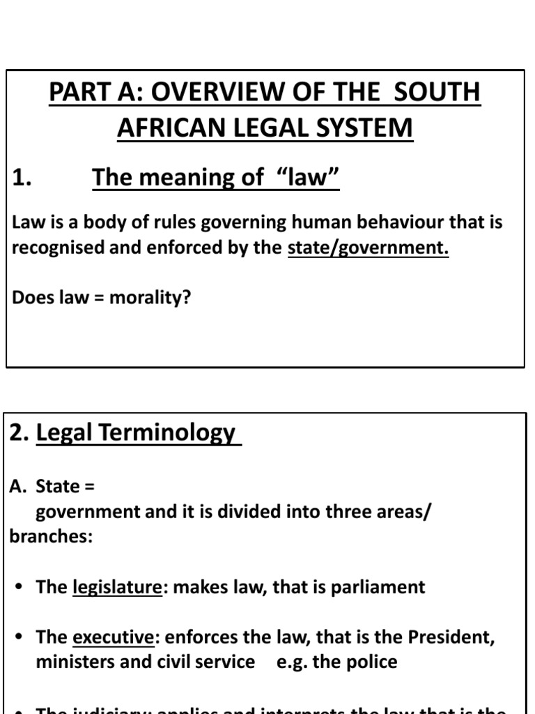 Introduction To South African Law | PDF | Precedent | Supreme Courts
