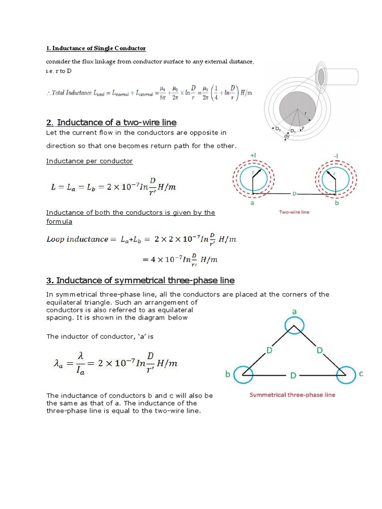 Inductance of Single-Phase Two-Wire Line | PDF | Teaching Methods ...