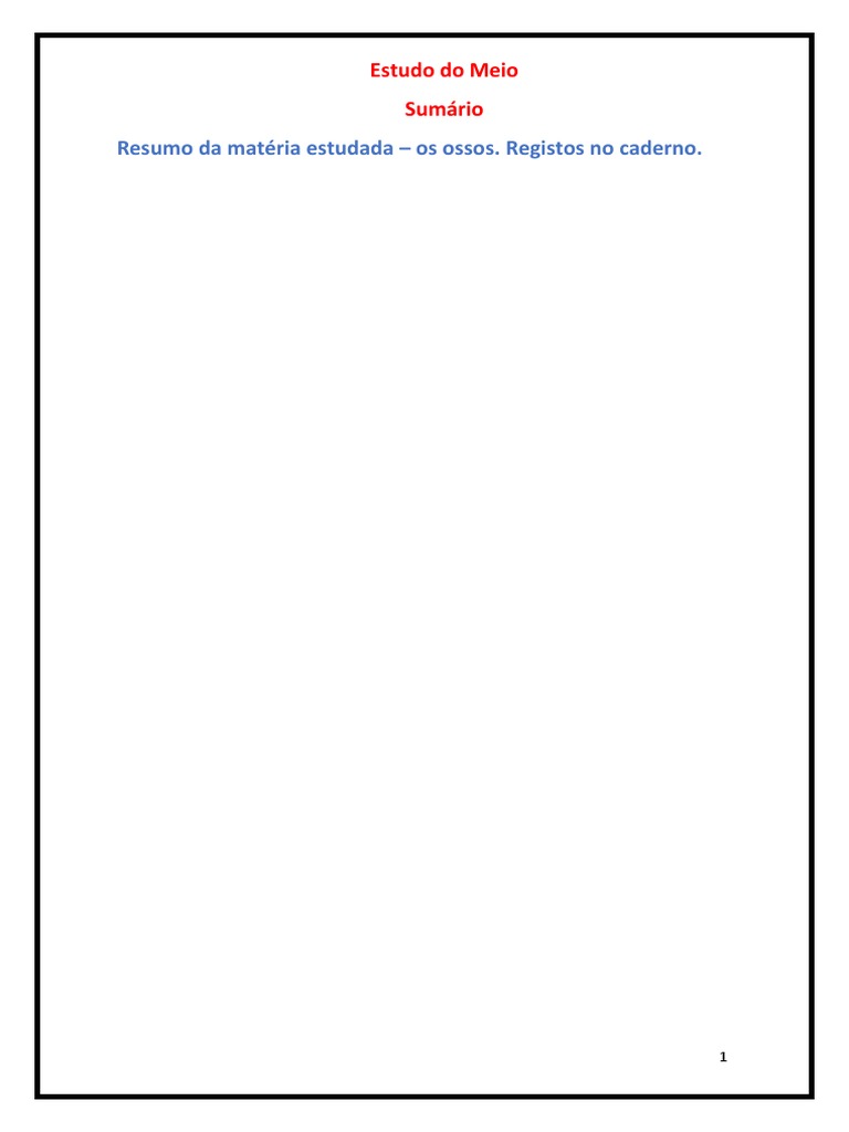 O Esqueleto - Texto | Download grátis PDF | Esqueleto | Osso