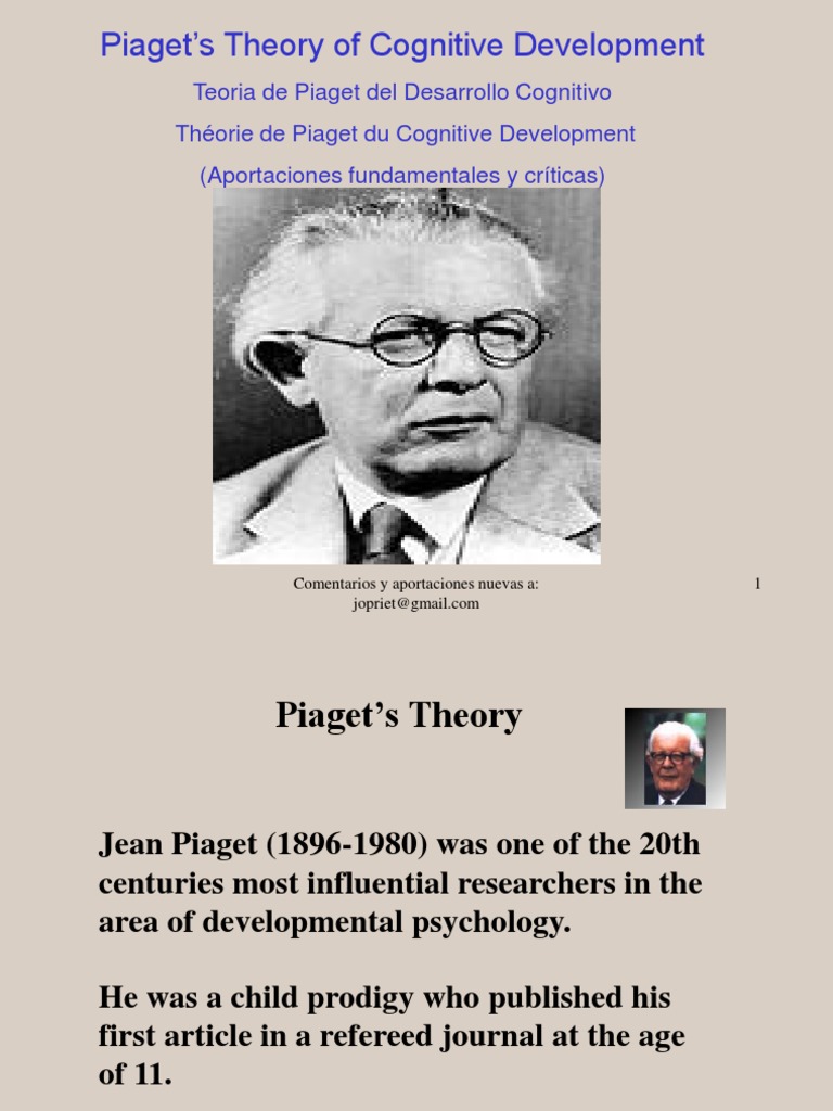 Piaget's Theory of Cognitive Development | PDF | Cognitive Development ...