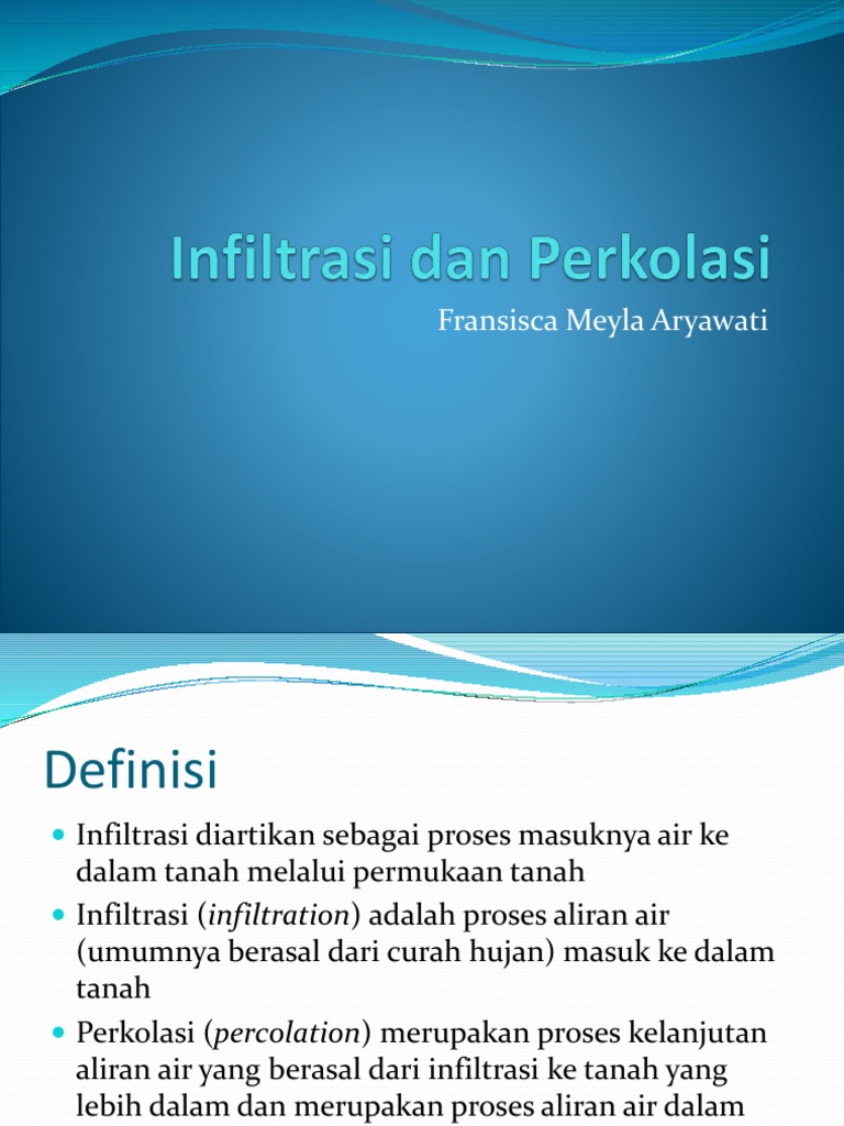 Infiltrasi Dan Perkolasi | PDF