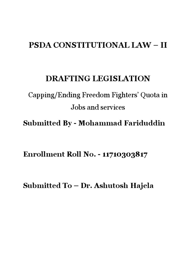 Psda Constituional Law | PDF | Meritocracy | Welfare