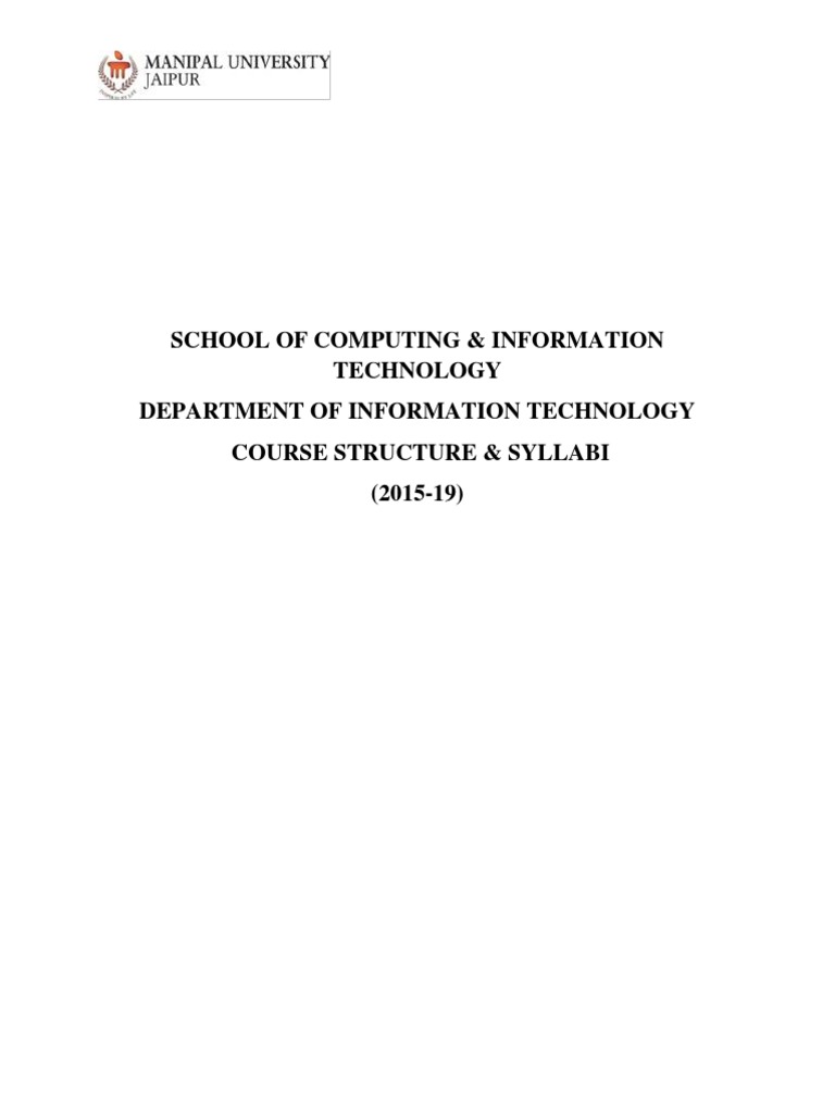 B.Tech IT Course Structure 2015-2019 | PDF | Wireless Lan | Computer ...