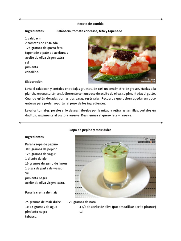 50 Receta de Comida | PDF | Cilantro | ensalada