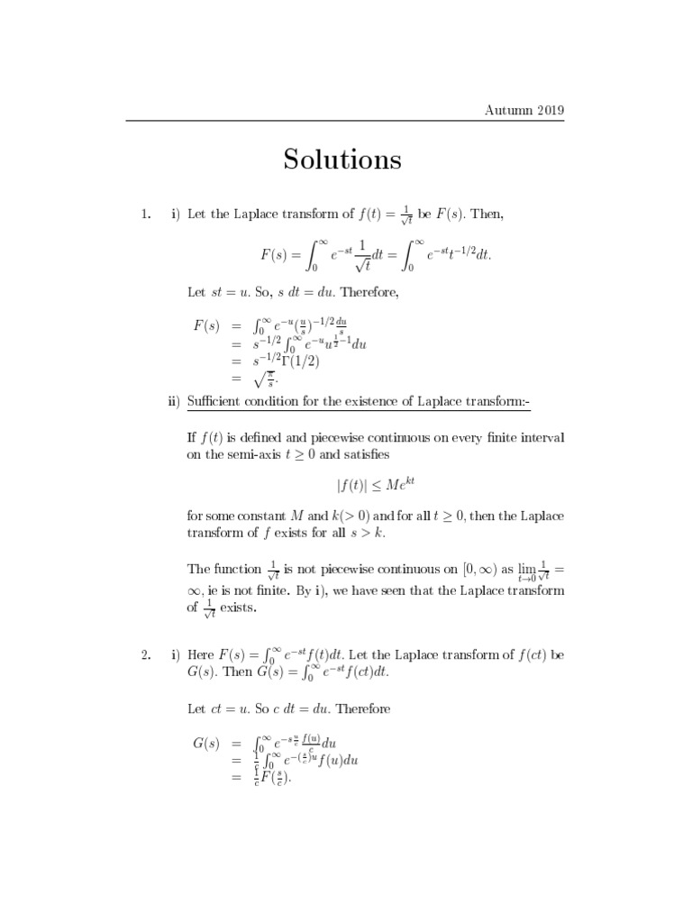 Solutions: 1 T ST ST 1/2 | PDF | Functions And Mappings | Functional Analysis