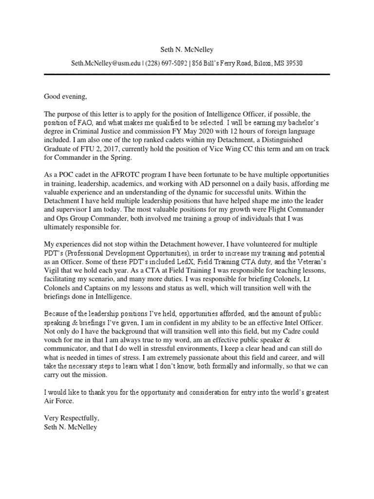 Cover Letter | PDF | Cognition | Behavior Modification