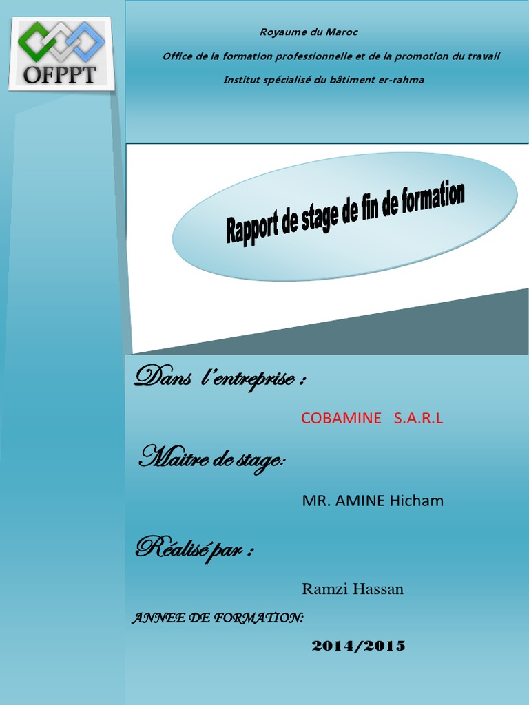 Rapport de Stage de Fin de Formation Hassan Ramzi | PDF | Génie du bâtiment | Secteurs de l'économie