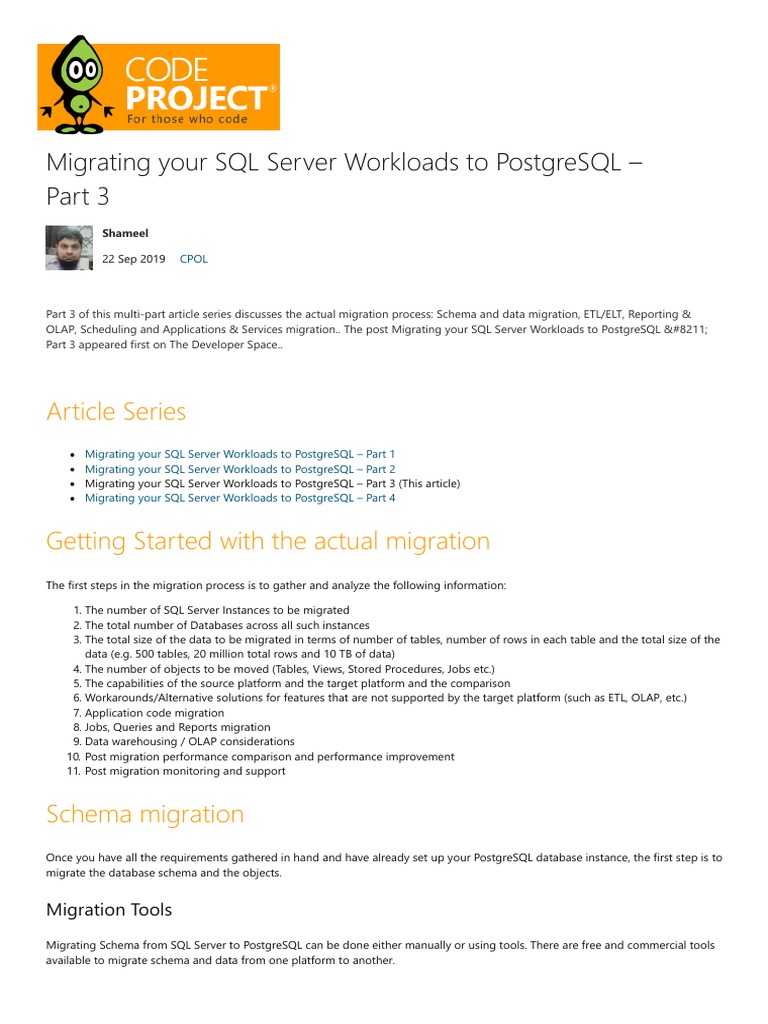Migrating Your SQL Server Workloads To PostgreSQL - Part 3 ... Migrating Your SQL Server Workloads To PostgreSQL - Part 3 ...