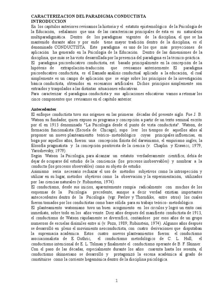 Teoría Del Aprendizaje Conductista Pdf Aprendizaje Software