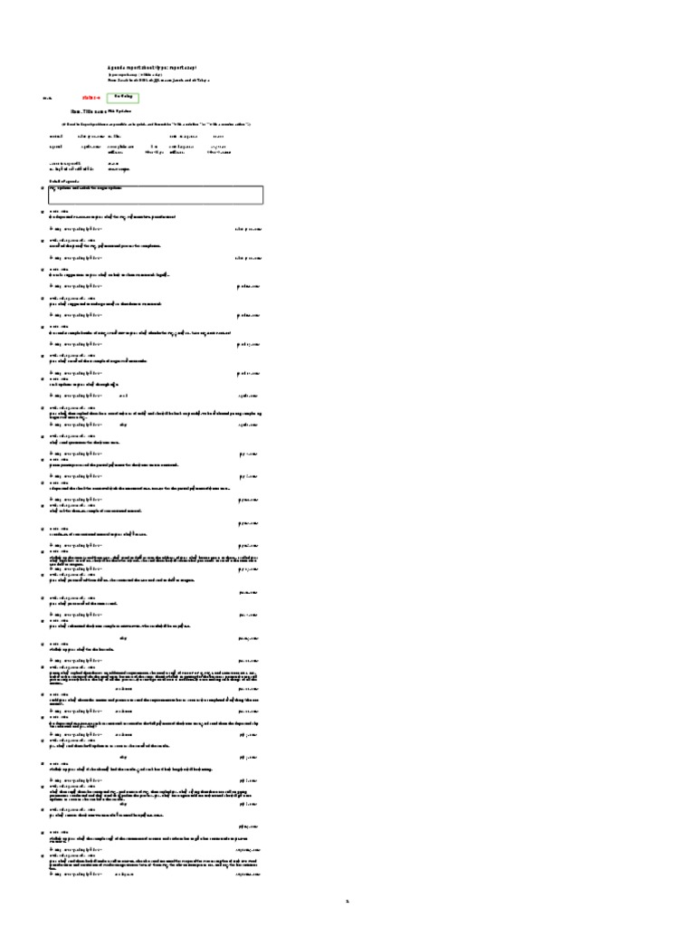 Status : Agenda Report Sheet (Type: Report Asap) | PDF