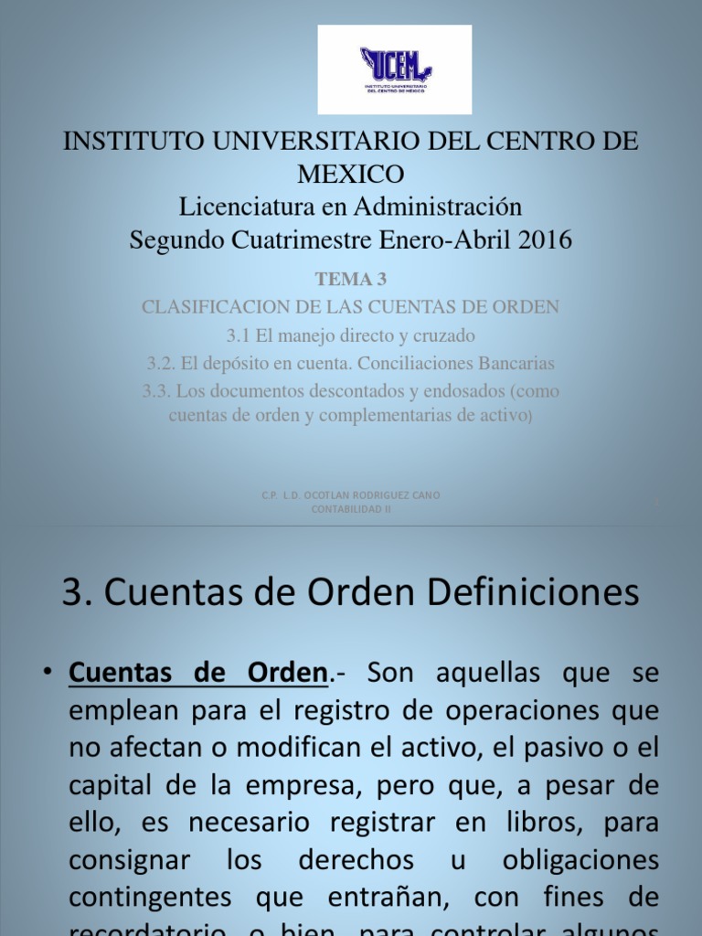 Cuentas de Orden | Descargar gratis PDF | Bancos | Cheque