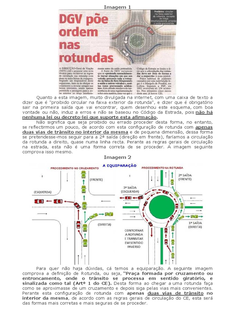 Circulação Nas Rotundas | Tráfego | Transporte Rodoviário
